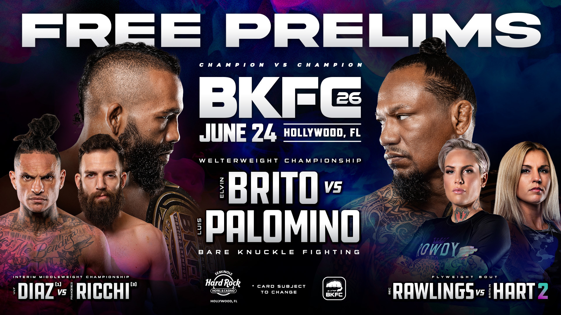 BKFC 26 HOLLYWOOD FREE PRELIMS