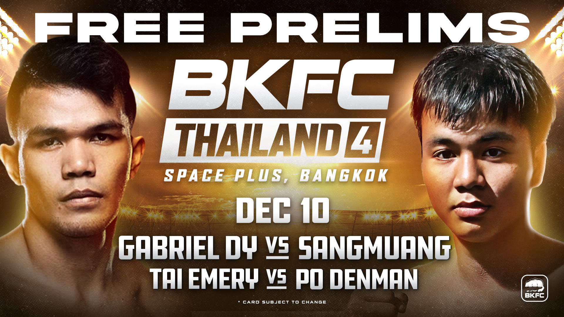 BKFC Thailand 4 FREE PRELIMS