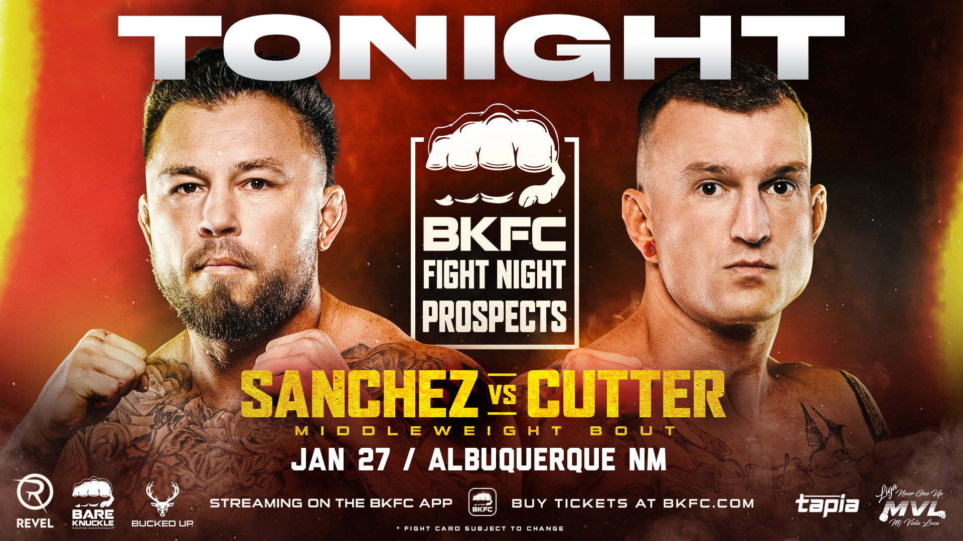BKFC PROSPECT Fighters Weigh In : Bare Knuckle Fighting Championship